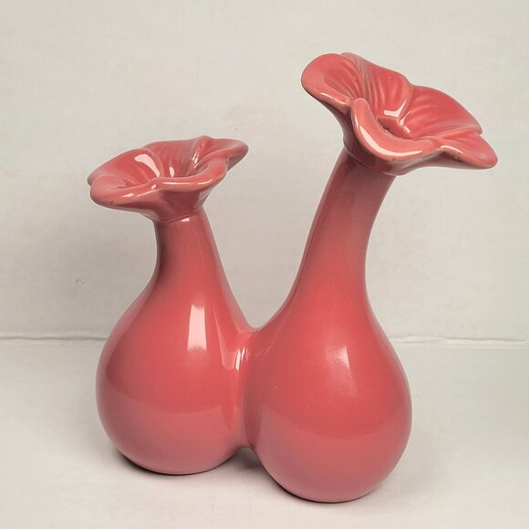 Unbranded | Accents | Whimsical Red Double Bulb Ceramic Vase Double ...